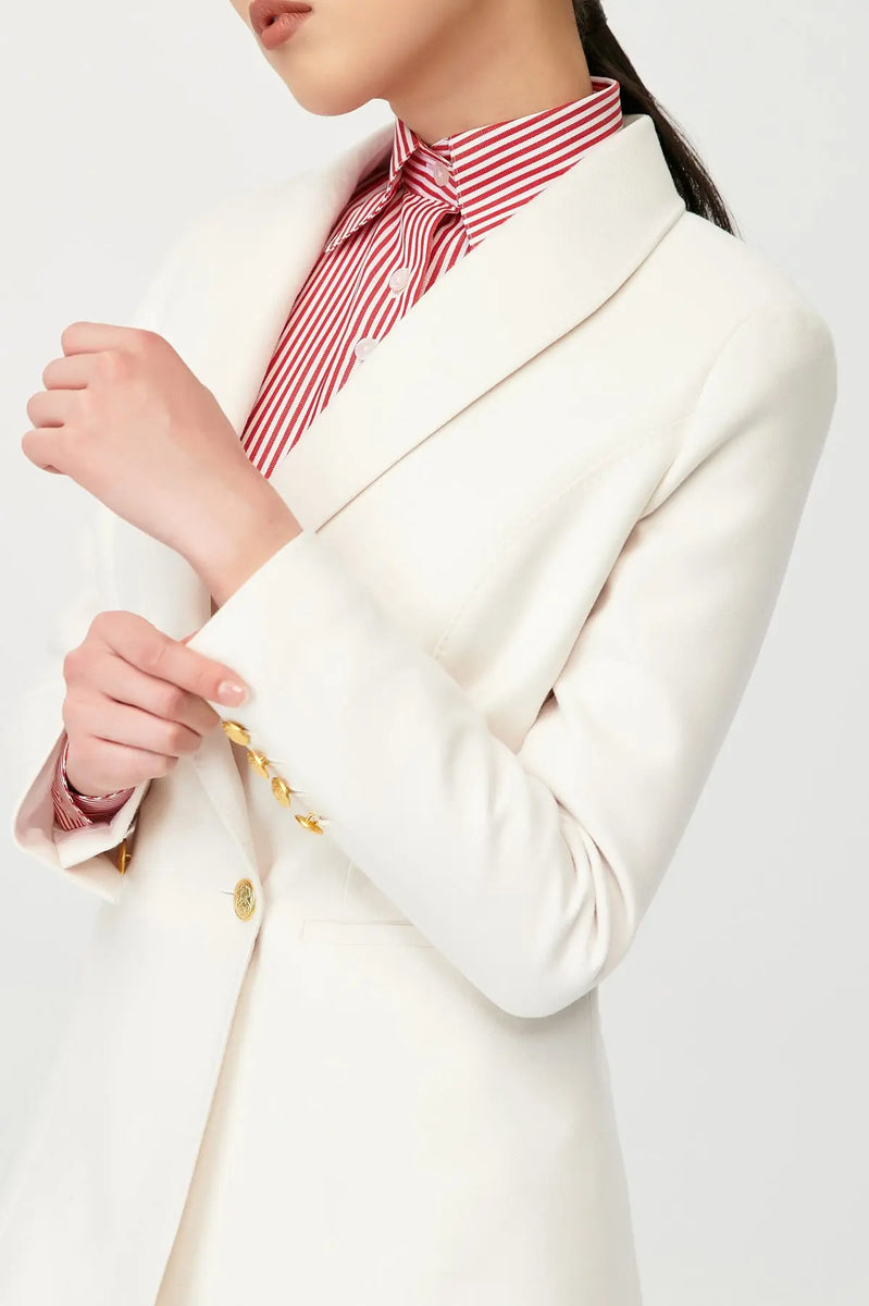 Opal Double Breasted Suit with Gold Buttons - Alexandra Dobre