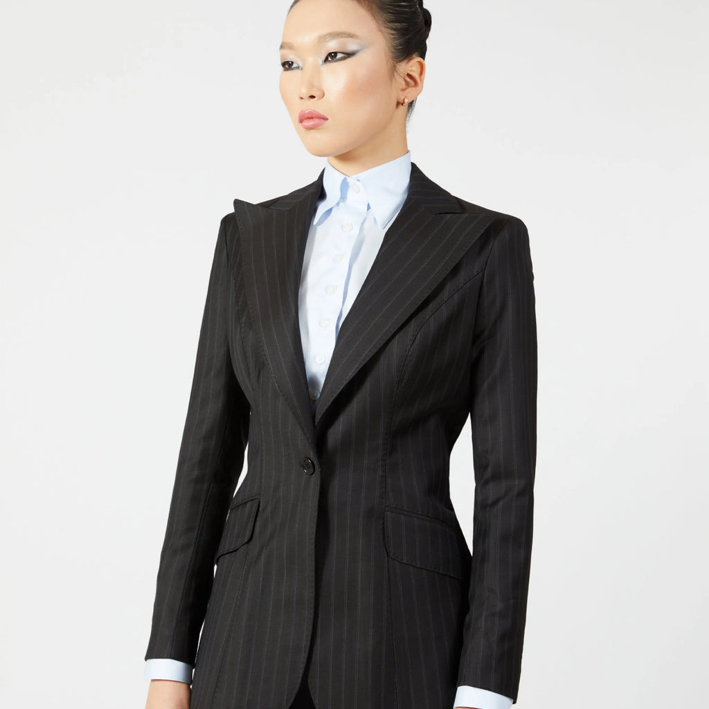 Julia Single Breasted Stripe Suit - Alexandra Dobre